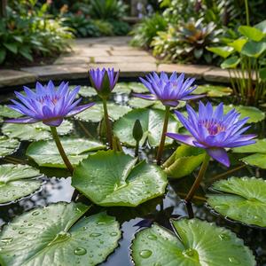 Blue Lotus Seeds for Water Garden Growing with Fragrant Aquatic Blooms